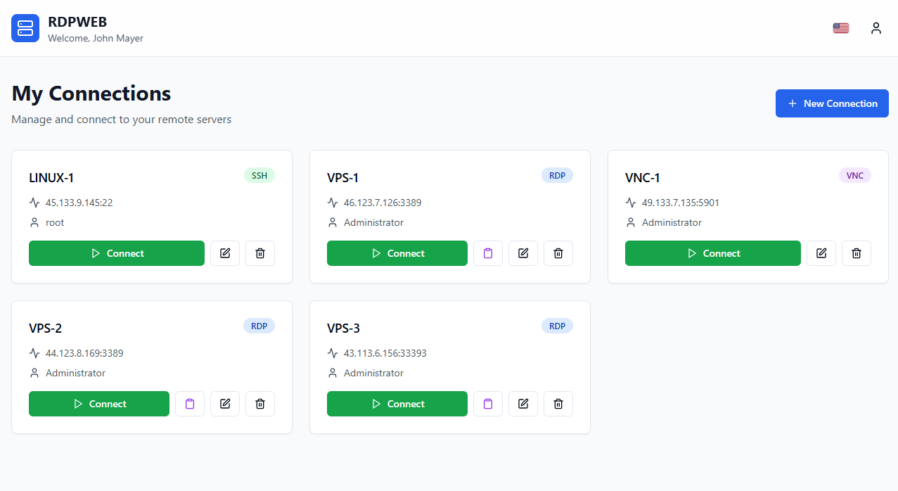 RDPWEB - Browser-based VPS Access